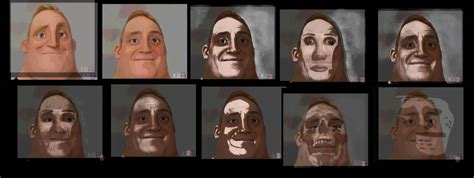 Mr Incredible Becoming Uncanny Blended 10 Phases By Abbysek On Deviantart