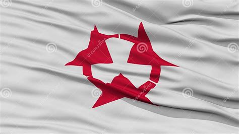 Closeup Oita Japan Prefecture Flag Stock Illustration Illustration Of