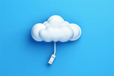 Blue Cloud Network Communication Connect Icon Computing Concept Technology Digital Stock