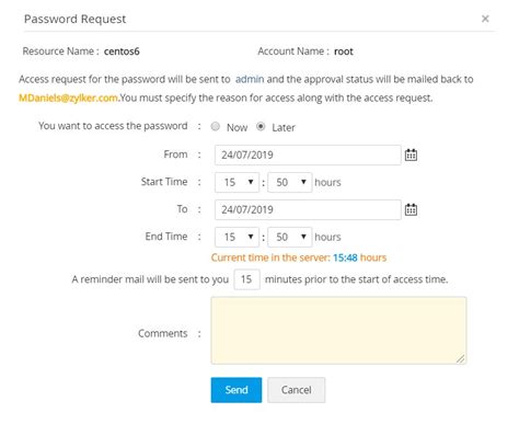 Password Access Control Workflow