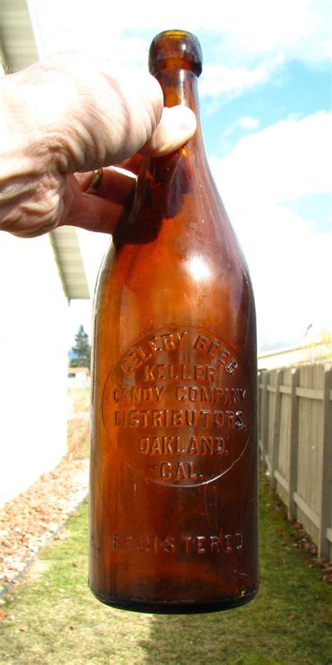 Oddball Oakland Ca Celery Beer Blob Top Quart Beer Bottle Keller Candy