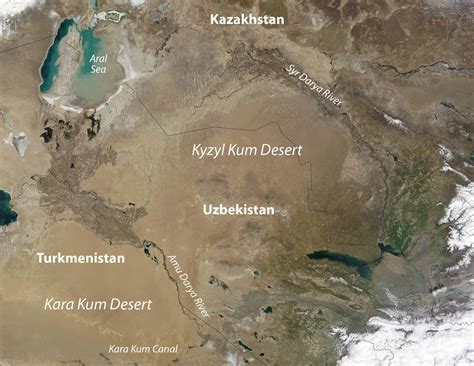 Mapa Del Desierto De Karakum