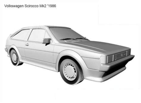 Volkswagen Scirocco Mk2 1986 3d Model 63385 Model Copy Default