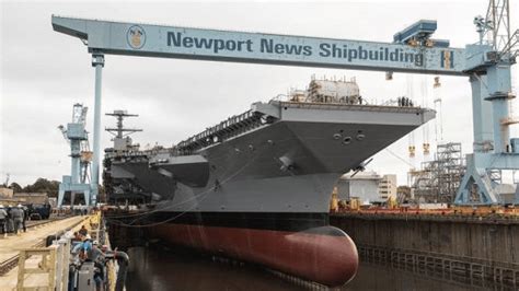 美国海军第二艘福特级先进核航母：肯尼迪号建造与下水记录 航空母舰 约翰 约翰·肯尼迪 尼米兹 新浪军事 新浪新闻