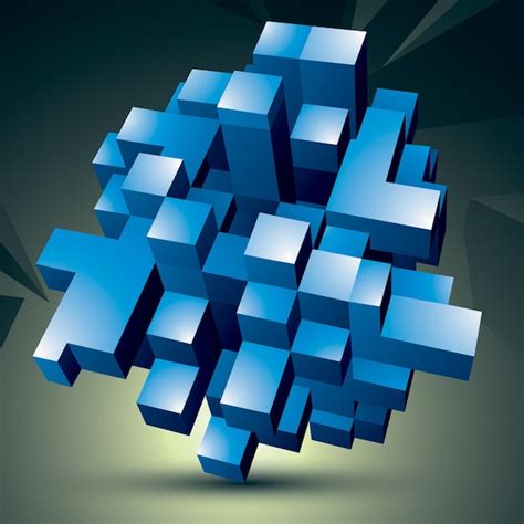 Premium Vector Vector Digital 3d Abstraction Geometric Polygonal Element Spatial