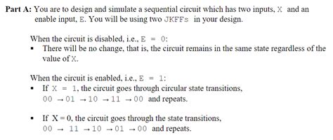 Solved Part A You Are To Design And Simulate A Sequential