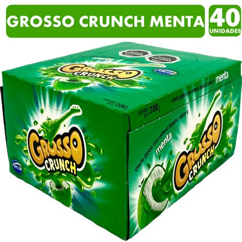 Grosso Crunch Menta Chicle Arcor Caja Con 40 Uni Lider