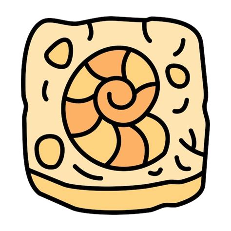 Premium Vector Fossil Flat Illustration