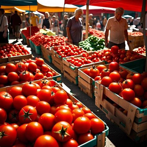 Premium Photo A Farmers Red Fresh Tomatoes Market Red Tomatoes Background