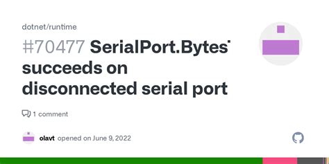 Serialport Bytestoread Succeeds On Disconnected Serial Port Issue Dotnet Runtime Github