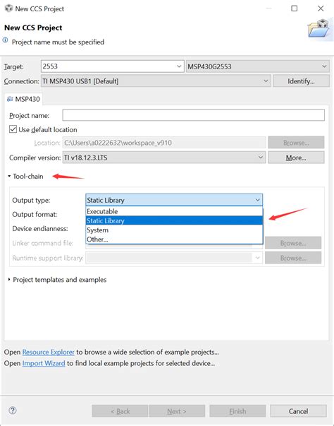 Ccsmsp430g2553 Is It Possible To Output A Library As A Binary To Be Linked Later On Msp Low