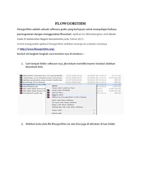 Instalasi Flowgorithm Pdf Instalasi Flowgorithm Pdf
