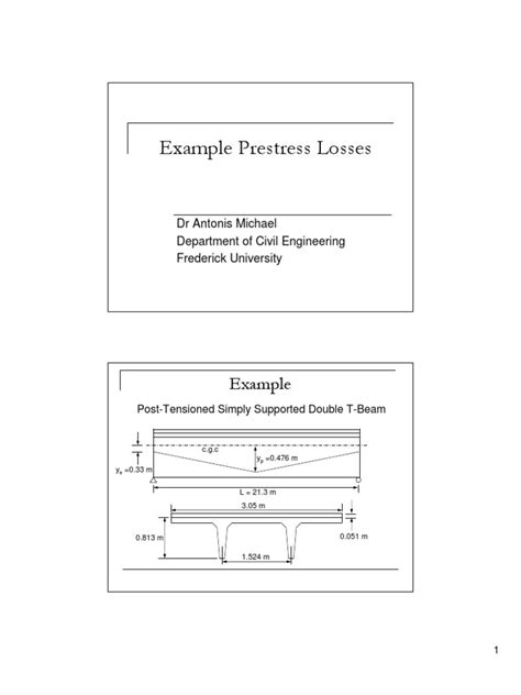 Prestressed Example Losses Pdf Prestressed Concrete Creep