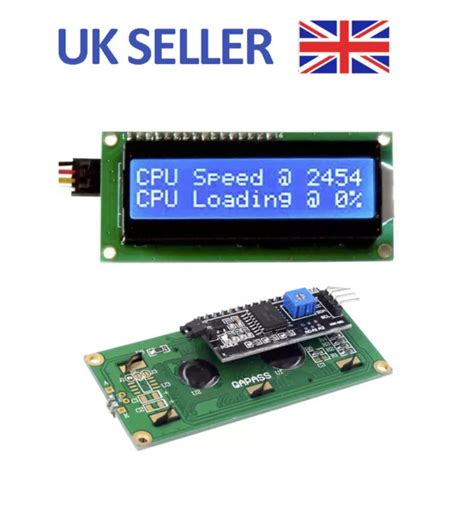 1602 16x2 Lcd Display Iic I2c Twi Spi Serial Interface Module For Arduino Uk £3 83 Picclick Uk