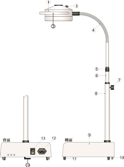 Hospital Examination Light Flexible Gooseneck Rail Mountedmobile Type