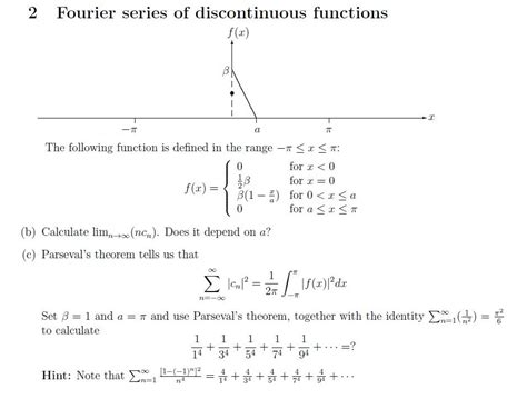 Solved 2 Fourier Series Of Discontinuous Functions F 2 B 1