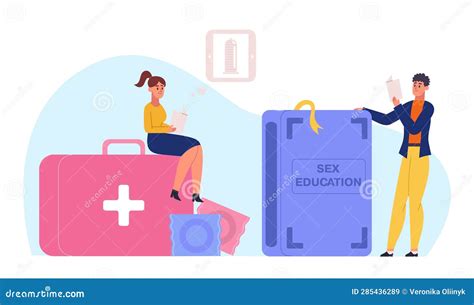 Sexual Education Sexual Health Lesson For Teenager Stock Vector