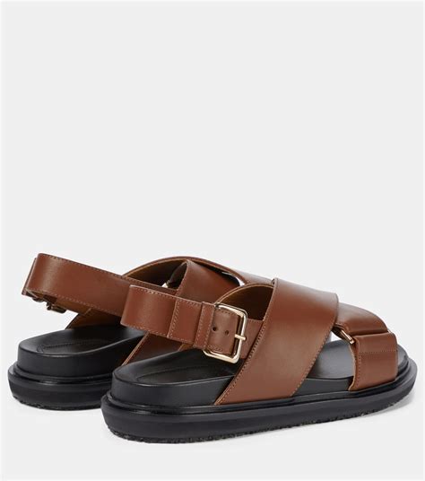 Marni Fussbett Leather Sandals Marni