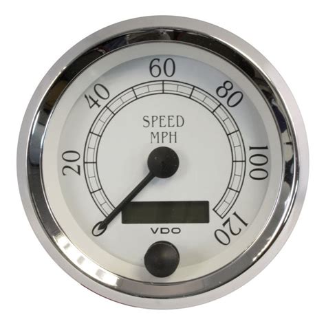 Vdo Royale Speedometer 120 Mph 86mm White And Chrome V437752