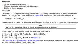 DS90UB941AS Q1 Using The SoC S DSI Data And Clock Cannot Light On The Screen Interface Forum