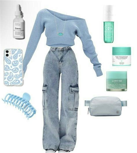 Blue Outfit Inspo For Teenage Girls Tøj