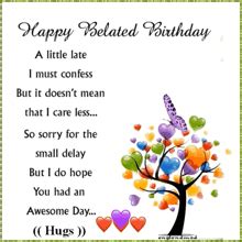 Happy Belated Birthday Girl Belated Birthday Cards For Women Late