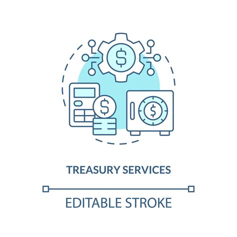 Treasury Services Turquoise Concept Icon Customer Money Management
