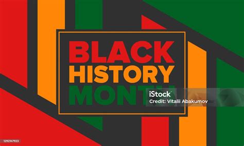 흑인 역사의 달 아프리카 계 미국인 역사 매년 축하합니다 2 월에 미국과 캐나다에서 영국에서 10 월에 포스터 카드 배너 배경 벡터 일러스트레이션 Black History