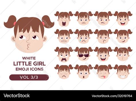 White Girl Emoji Icon Set 3 Royalty Free Vector Image White Girl Emoji Icon Set 3 Royalty Free Vector Image
