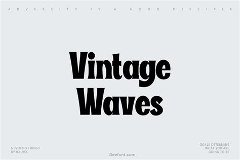 Vintage Waves Font Free Download And Preview Deefont