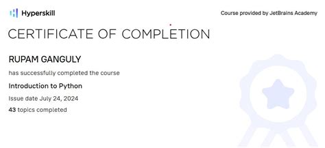 Rupam Ganguly On Linkedin Pythonprogramming Jetbrains Hyperskill