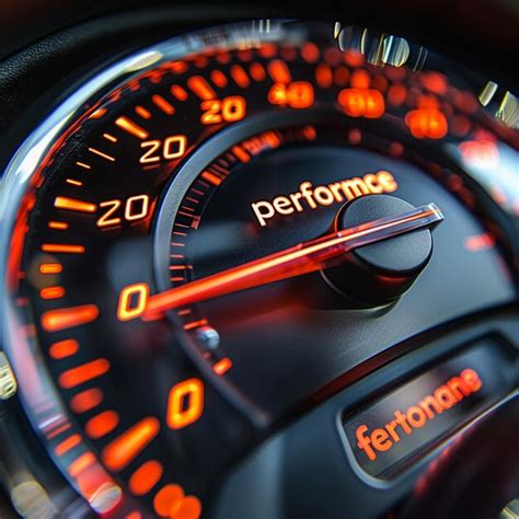 A Speedometer With The Word Quot Performance Quot On The Dashboard
