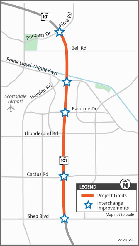 Southbound Loop 101 Frank Lloyd Wright Closure Starting Aug 19