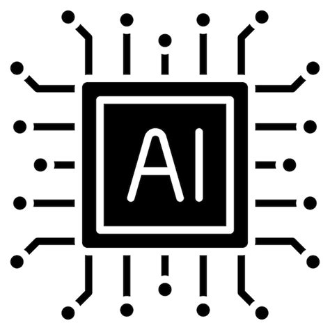Premium Vector Artificial Intelligence Glyph Solid Black Illustration
