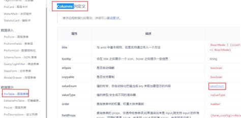 🐛 Bug Protable Columns Valueenum 链接不到valueenum 类型举例 · Issue 3867 · Ant Designpro Components