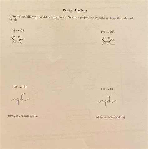 Solved Practice Problems Convert The Following Bond Line Chegg Com