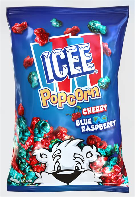 Icee Cherry And Blue Raspberry Popcorn 6 Pack Santa Cruz Fun Foods