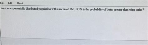 Solved Given An Exponentially Distributed Population With A Solved Given An Exponentially Distributed Population With A