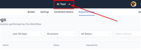 Execution Logs Tab Leadgrown