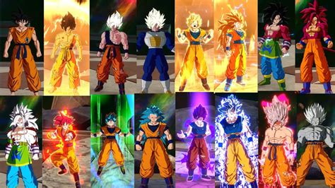goku 30 new transformations kk fss ssj1 us 2 3 pu 4 5 g b bk be b2 3 4