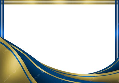 Luxury Border Wave Certificate Borders Certificate Navy Gold Png