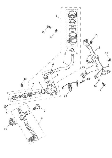 T2027033 Triumph Rear Master Cylinder Assembly Brake Brakes Cross Country Triumph Metuchen Nj