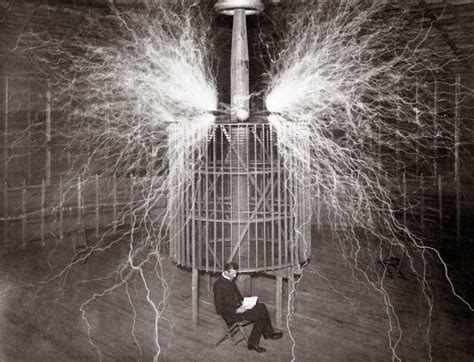 Nikola Tesla Sitting In His Colorado Springs Laboratory 1899