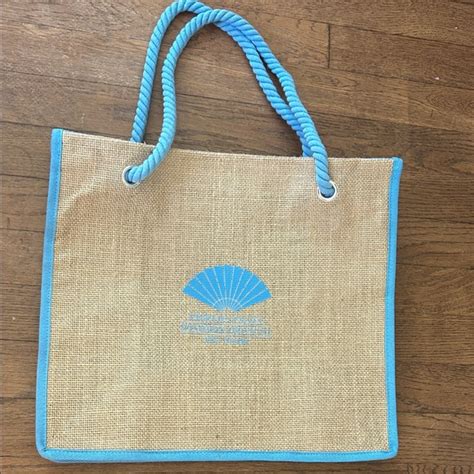 Bags Emirates Palace Mandarin Oriental Abu Dhabi Blue And Tan Tote