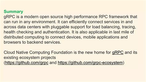 What Is Grpc Introduction Grpc Explained Pptx
