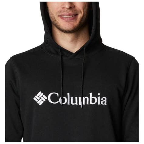 Columbia Mens Csc Basic Logo Hoody Black White Cs