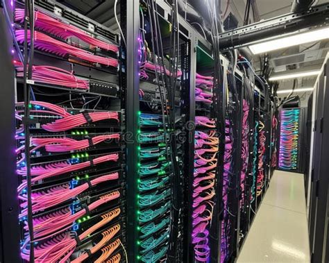Optimized Data Center Configuration With Organized Cabling Switch Panel And Network System