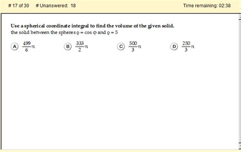 Solved Use A Spherical Coordinate Integral To Find The Chegg