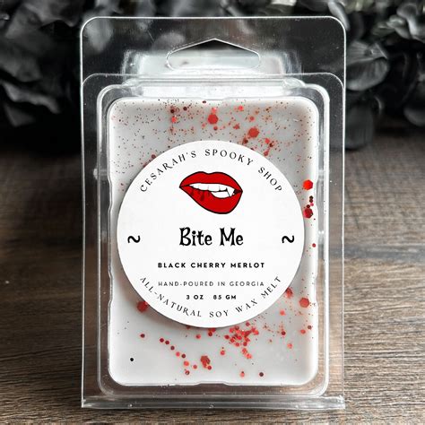 Bite Me Wax Melt Black Cherry Merlot Cesarahs Spooky Shop