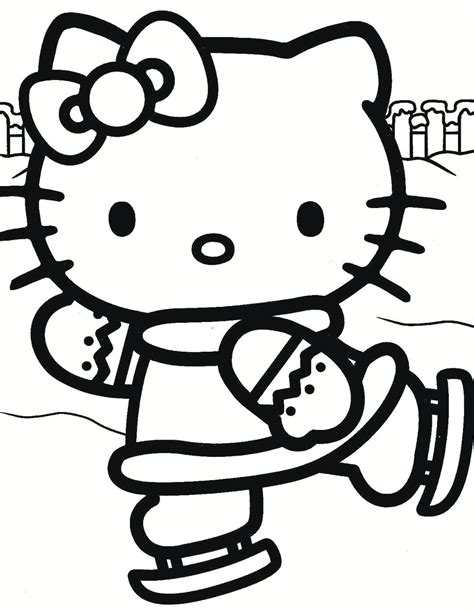 Hello Kitty Coloring Pages Basketball